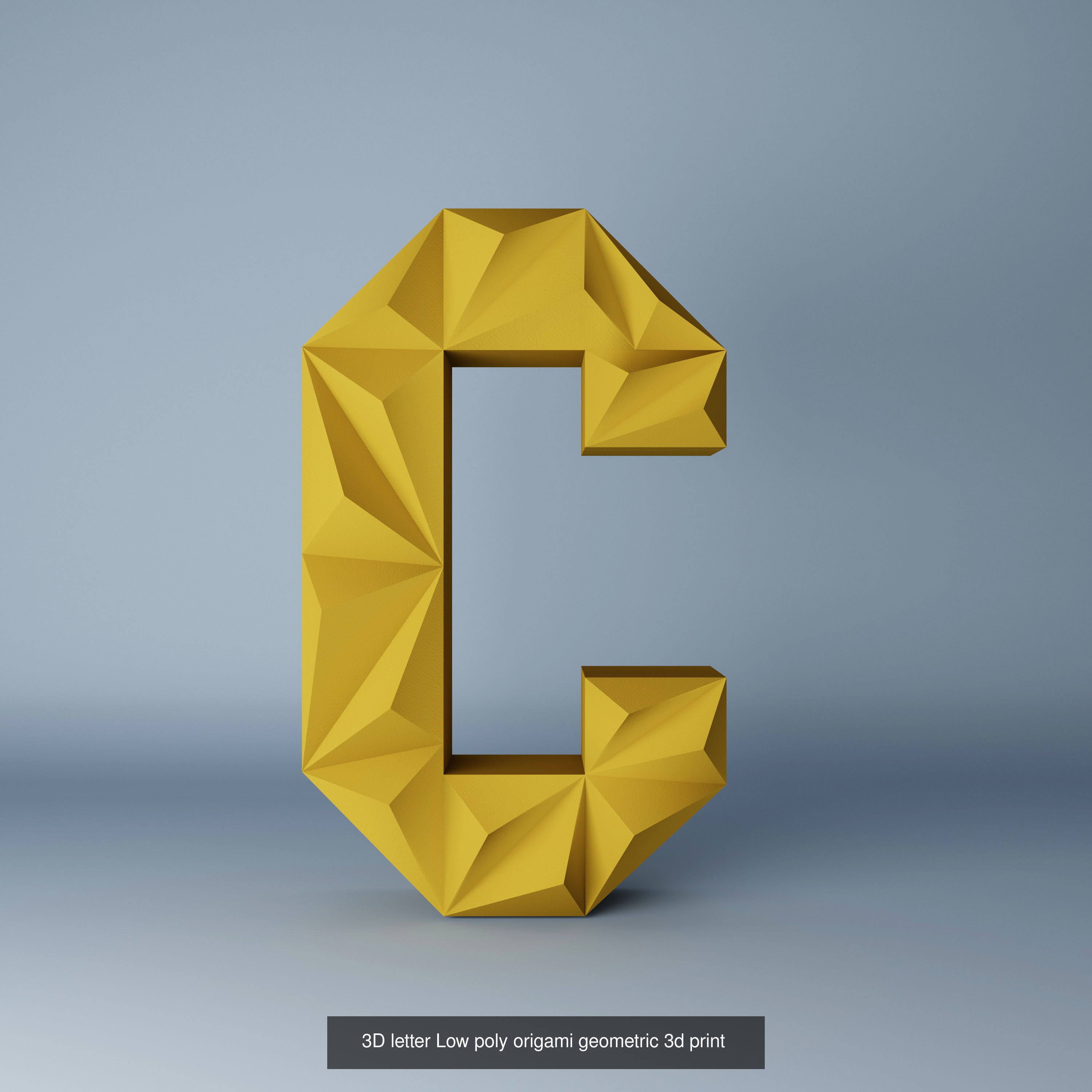 3D Model Collection 3D letter Low poly origami geometric VR / AR / low-poly | CGTrader