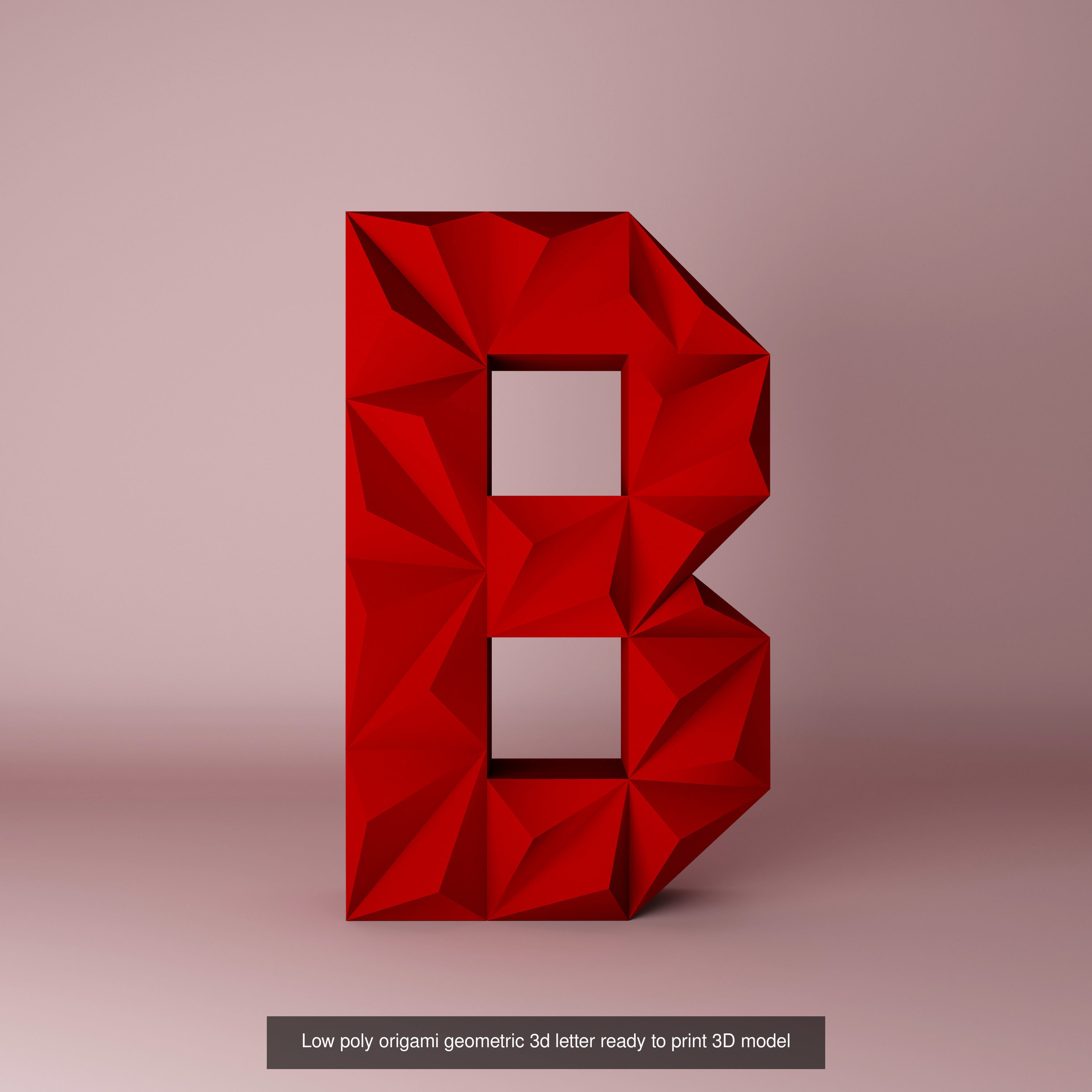3D Model Collection 3D letter Low poly origami geometric VR / AR / low-poly | CGTrader
