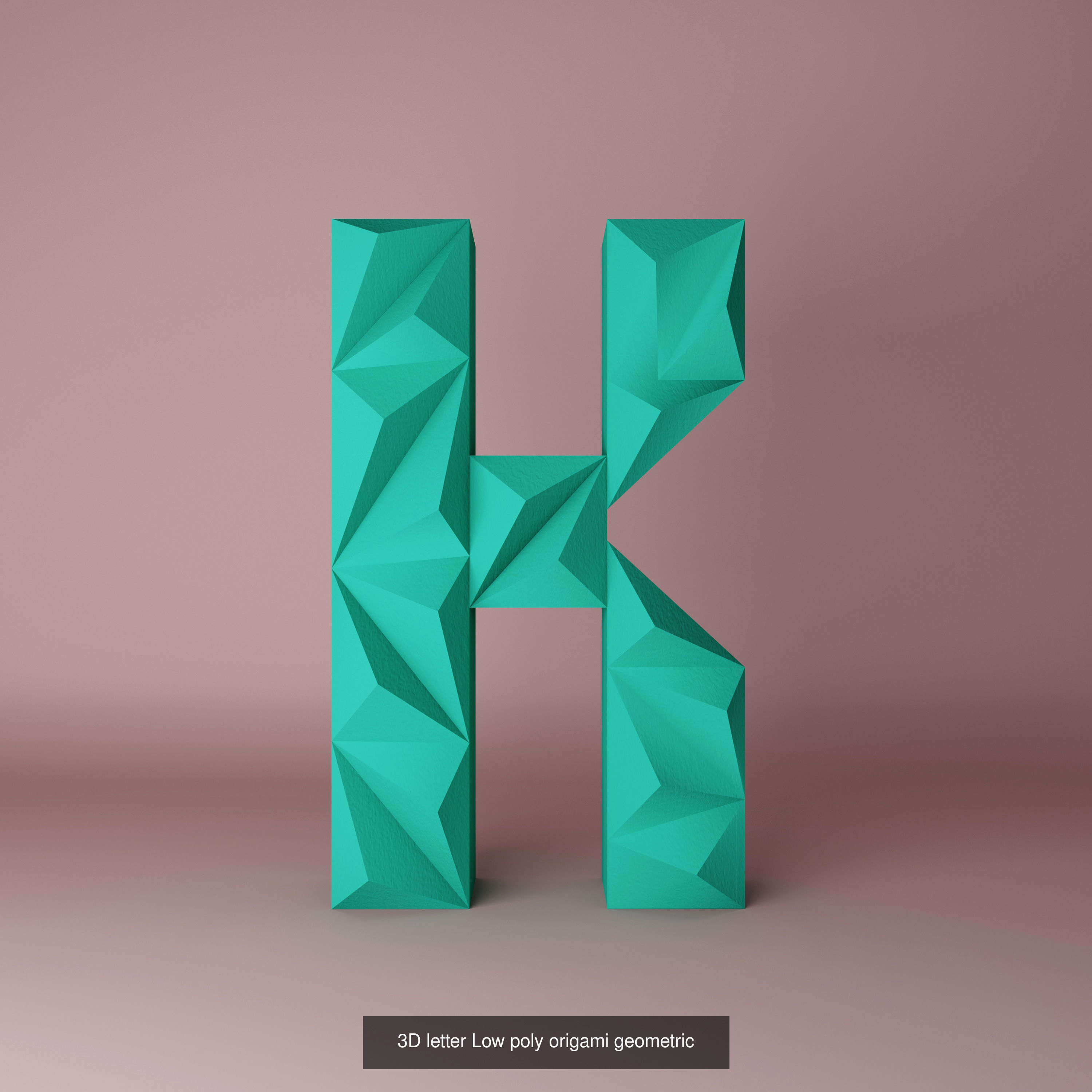 3D Model Collection 3D letter Low poly origami geometric VR / AR / low-poly | CGTrader