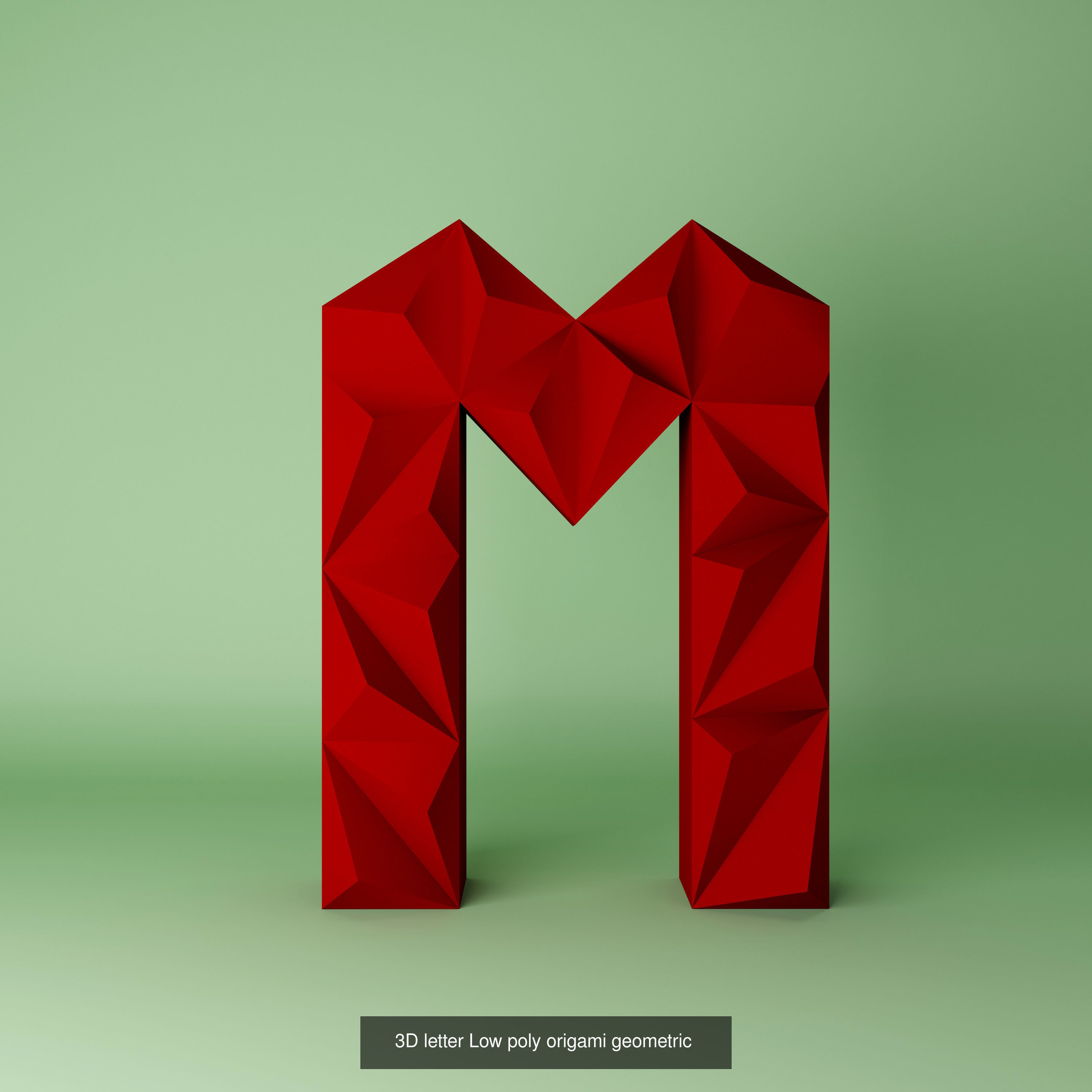 3D Model Collection 3D letter Low poly origami geometric VR / AR / low-poly | CGTrader