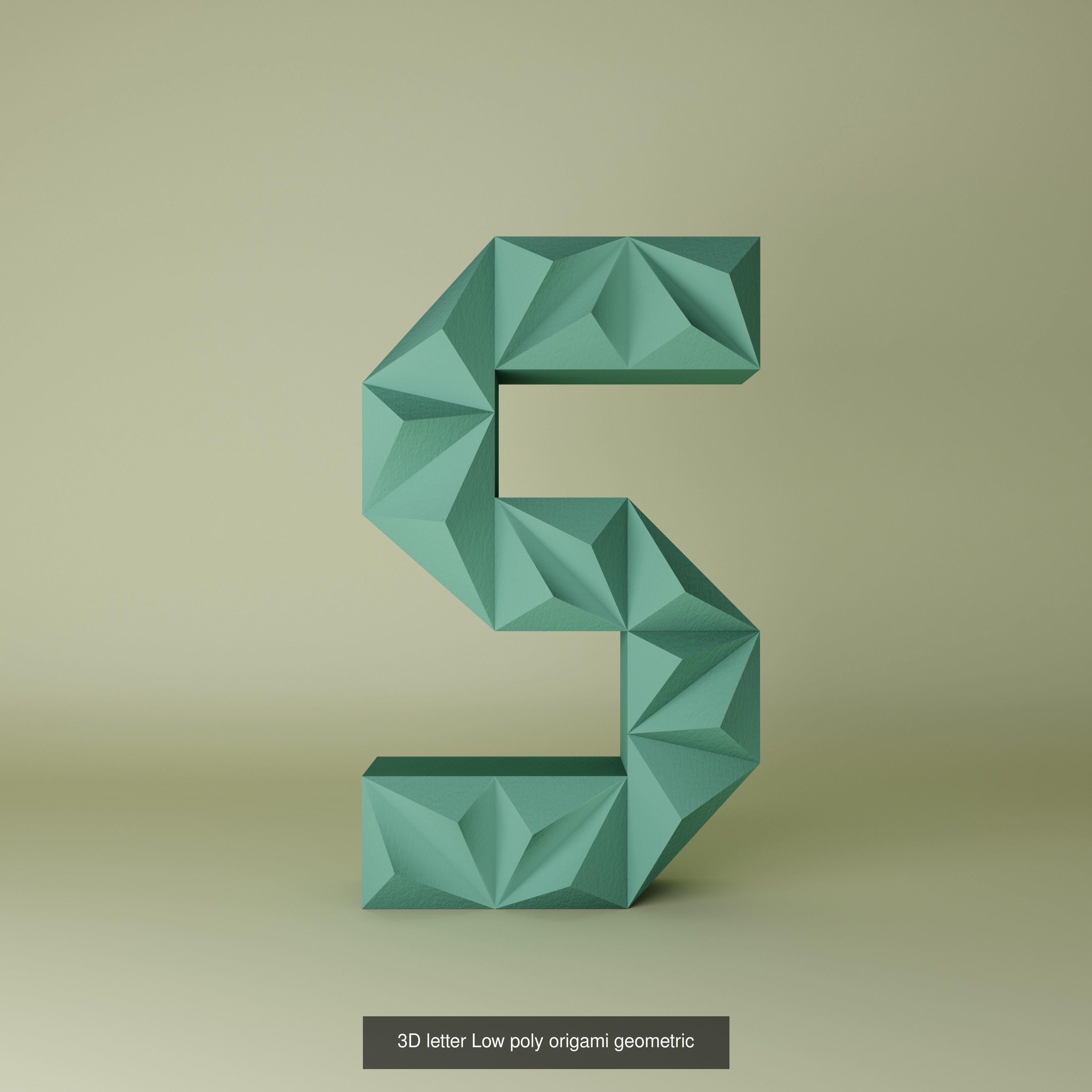 3D Model Collection 3D letter Low poly origami geometric VR / AR / low-poly | CGTrader