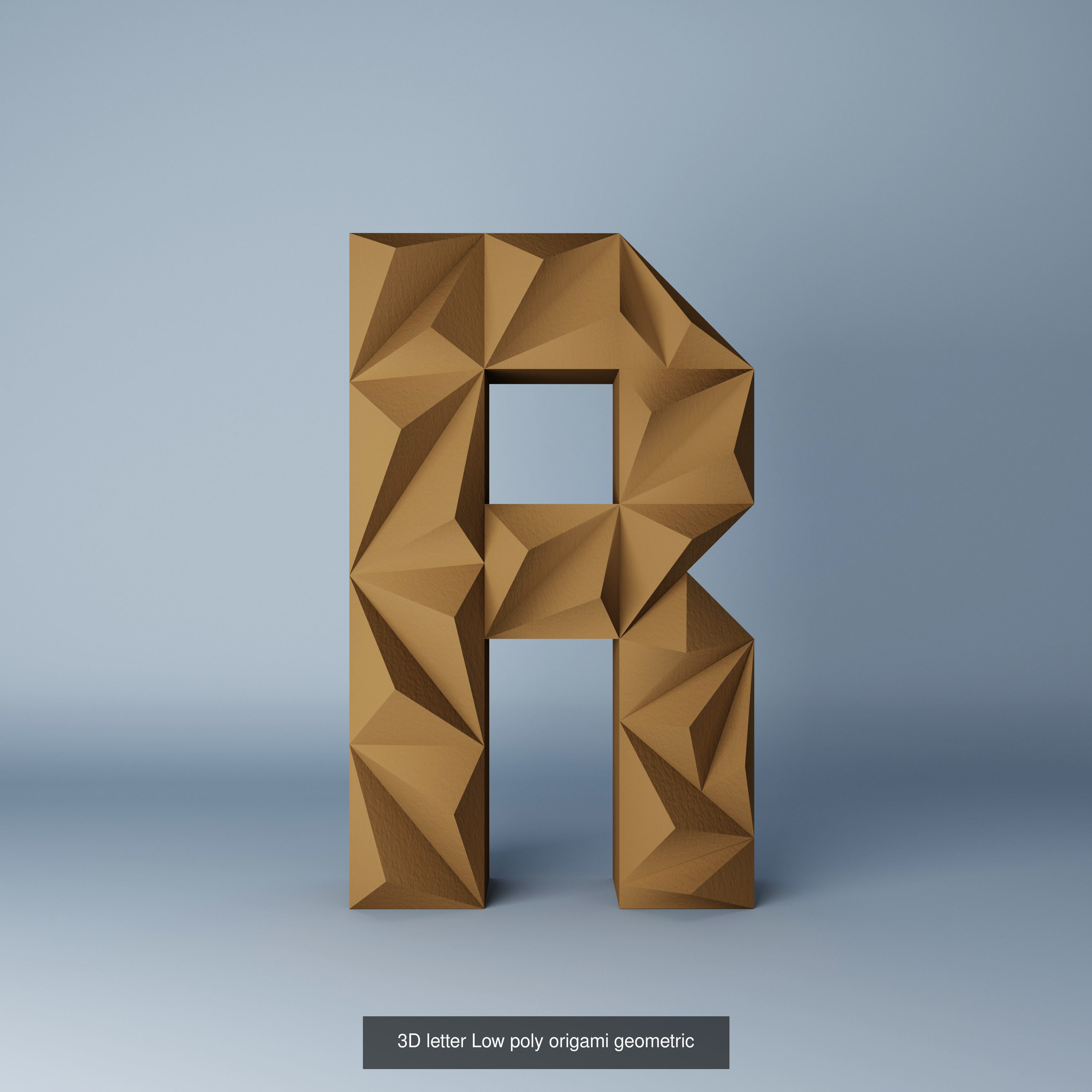 3D Model Collection 3D letter Low poly origami geometric VR / AR / low-poly | CGTrader