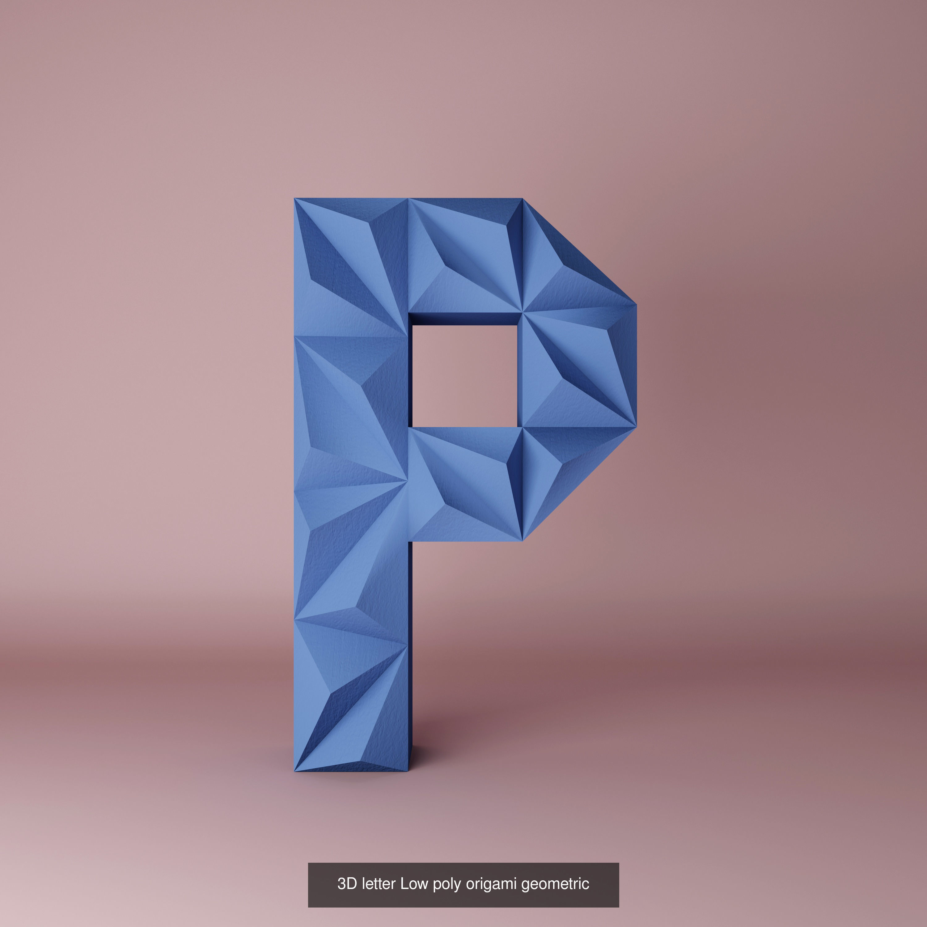 3D Model Collection 3D letter Low poly origami geometric VR / AR / low-poly | CGTrader