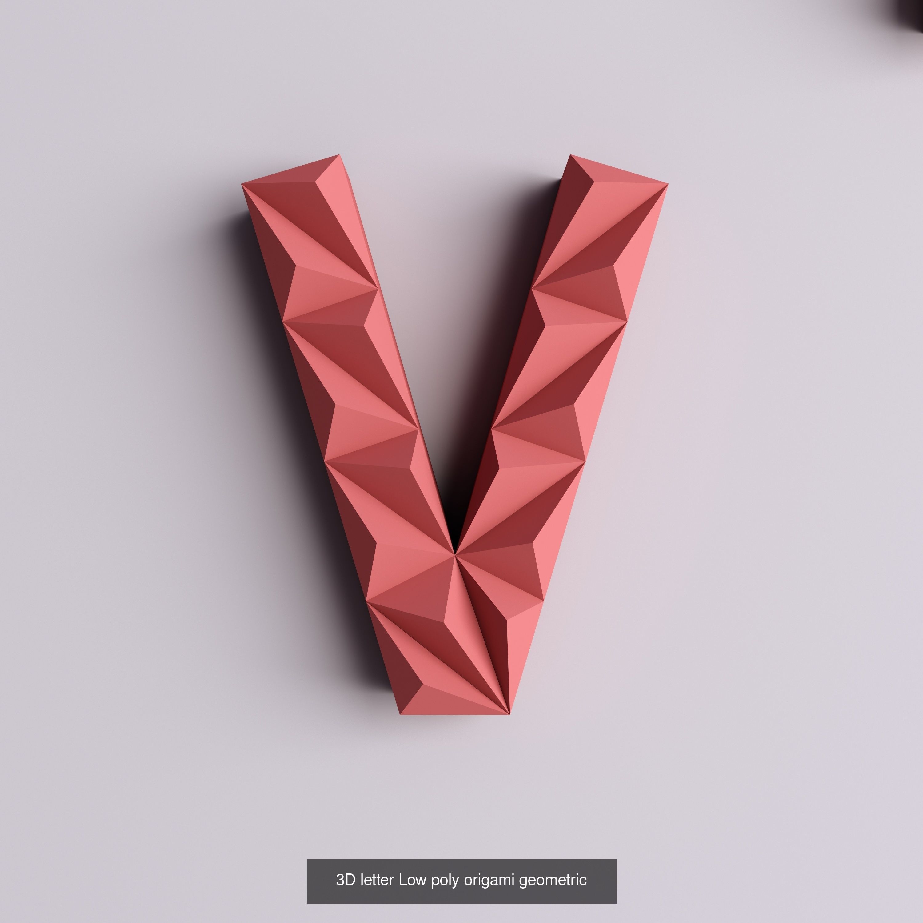 3D Model Collection 3D letter Low poly origami geometric VR / AR / low-poly | CGTrader
