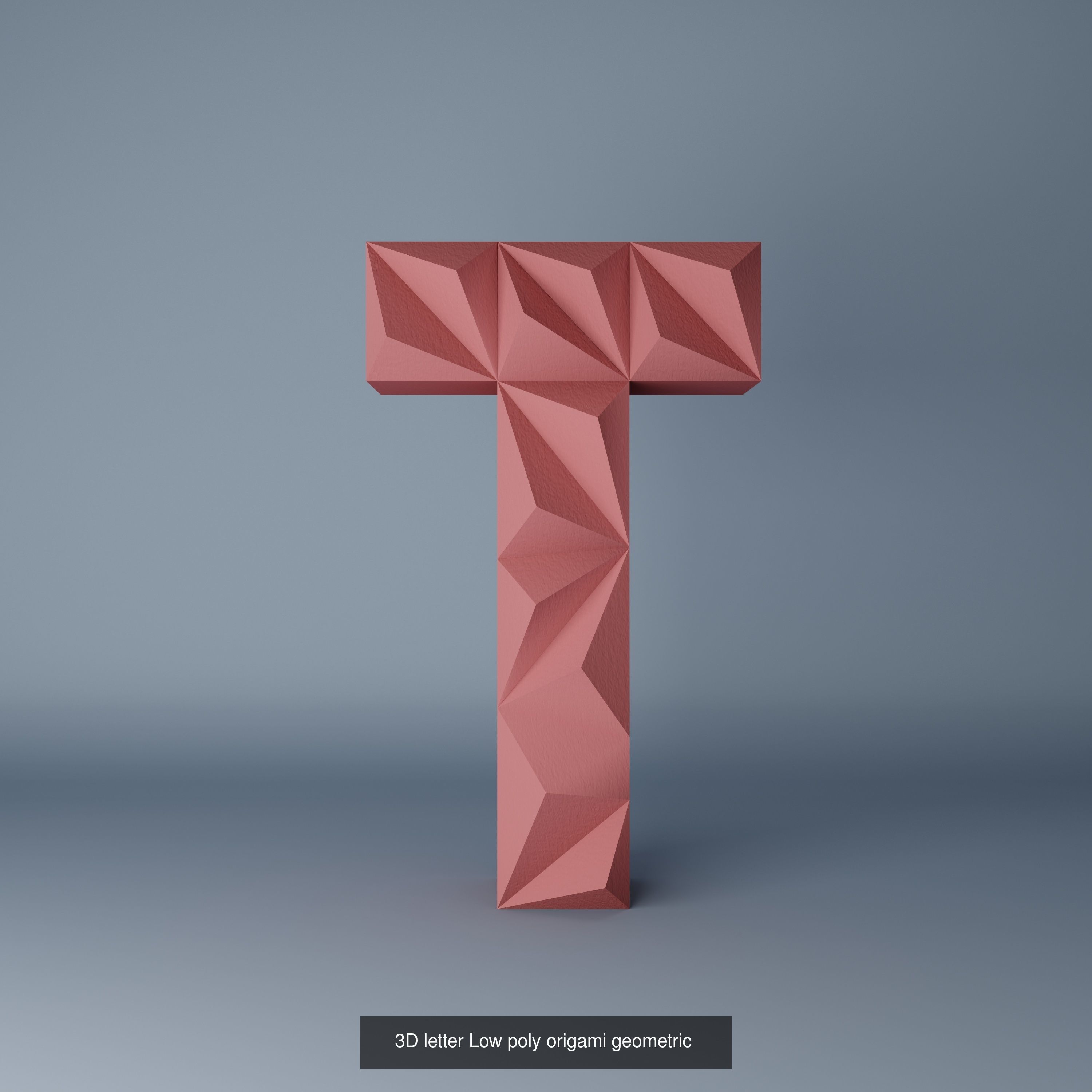 3D Model Collection 3D letter Low poly origami geometric VR / AR / low-poly | CGTrader