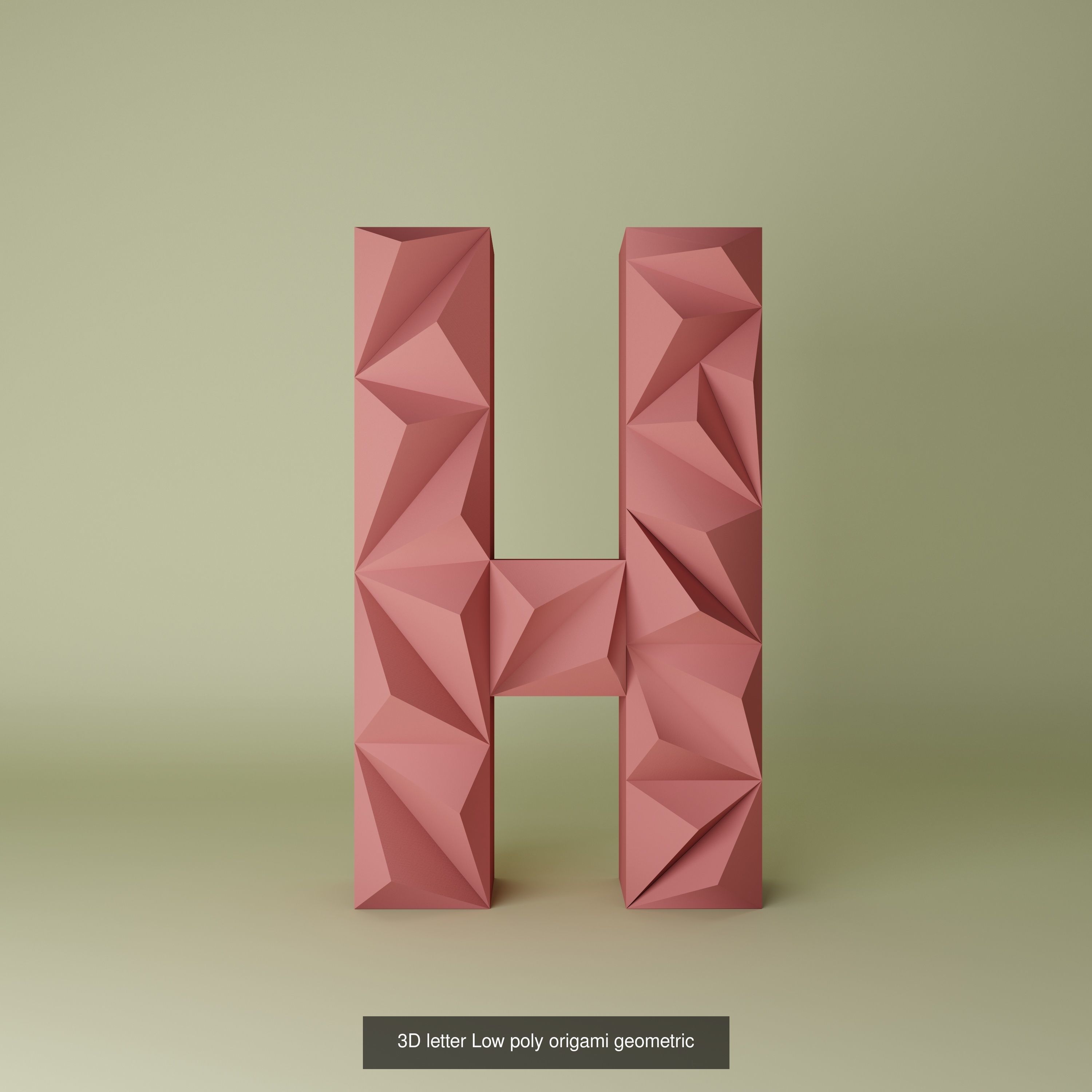 3D Model Collection 3D letter Low poly origami geometric VR / AR / low-poly | CGTrader