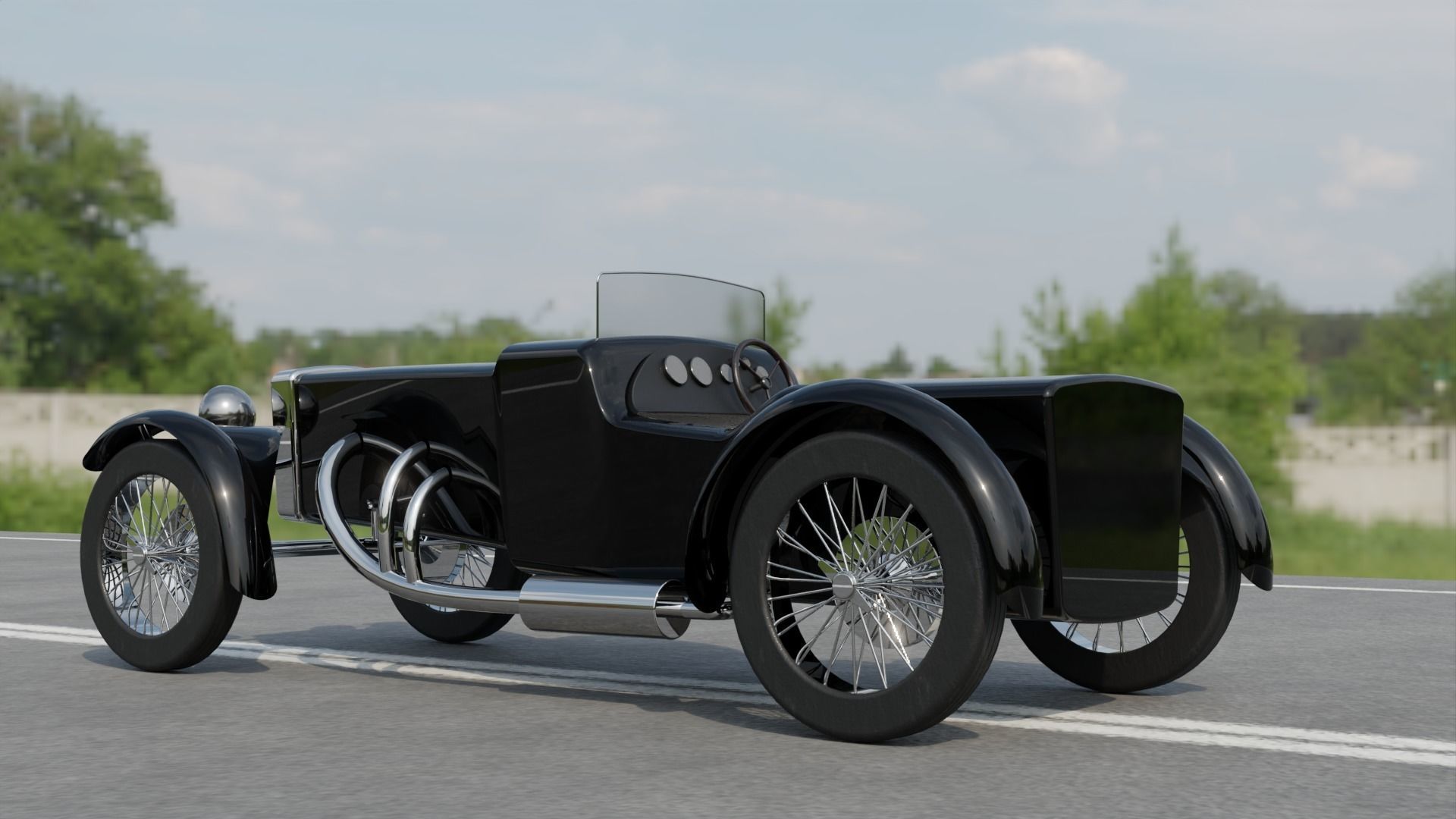 3D model Frazer Nash Old car VR / AR / low-poly | CGTrader
