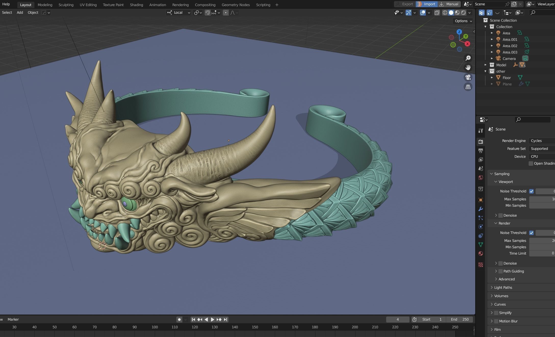 Ghost Control Bracelet Mythical Beast Bracelet 3D model | CGTrader