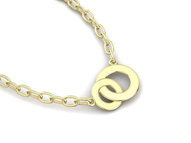 Dual Circle Pendant 3D model 3D printable | CGTrader