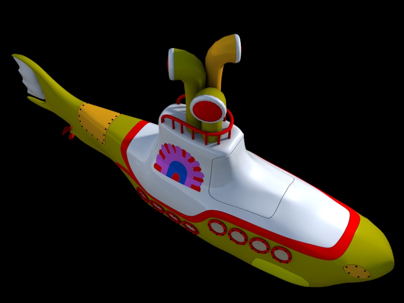 Yellow Submarine 3D model | CGTrader