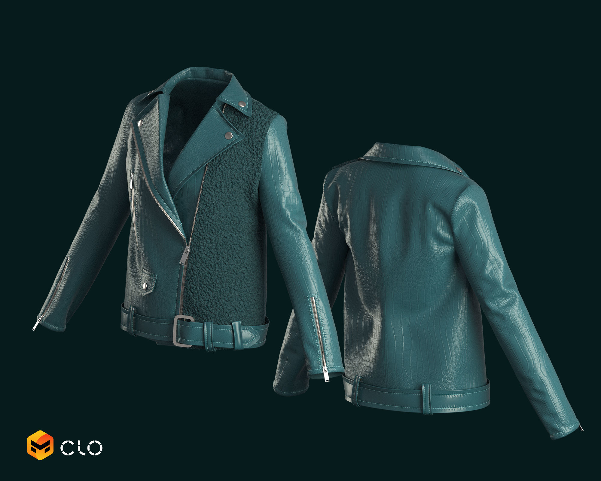 female leather jacket free 3D model | CGTrader
