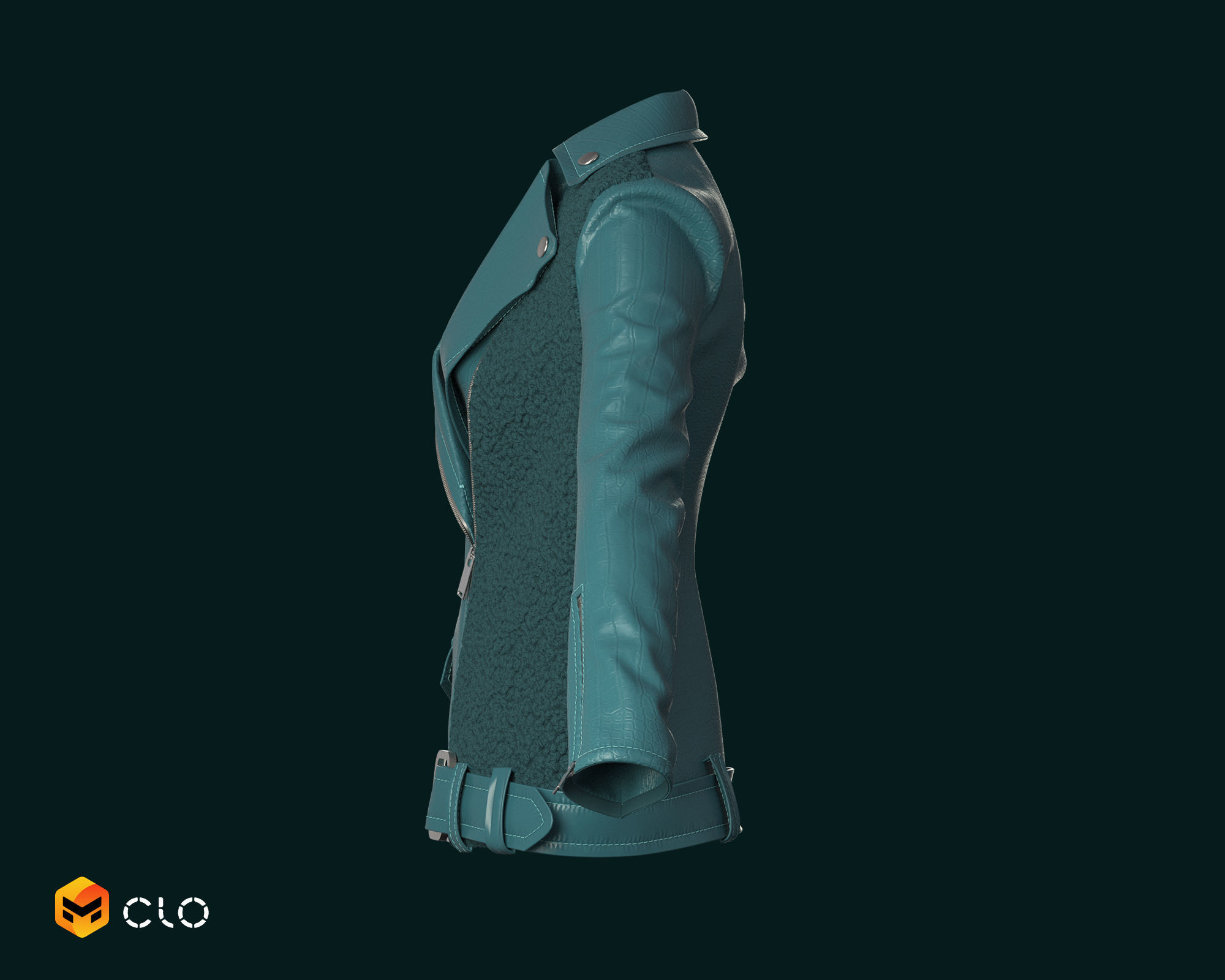 female leather jacket free 3D model | CGTrader