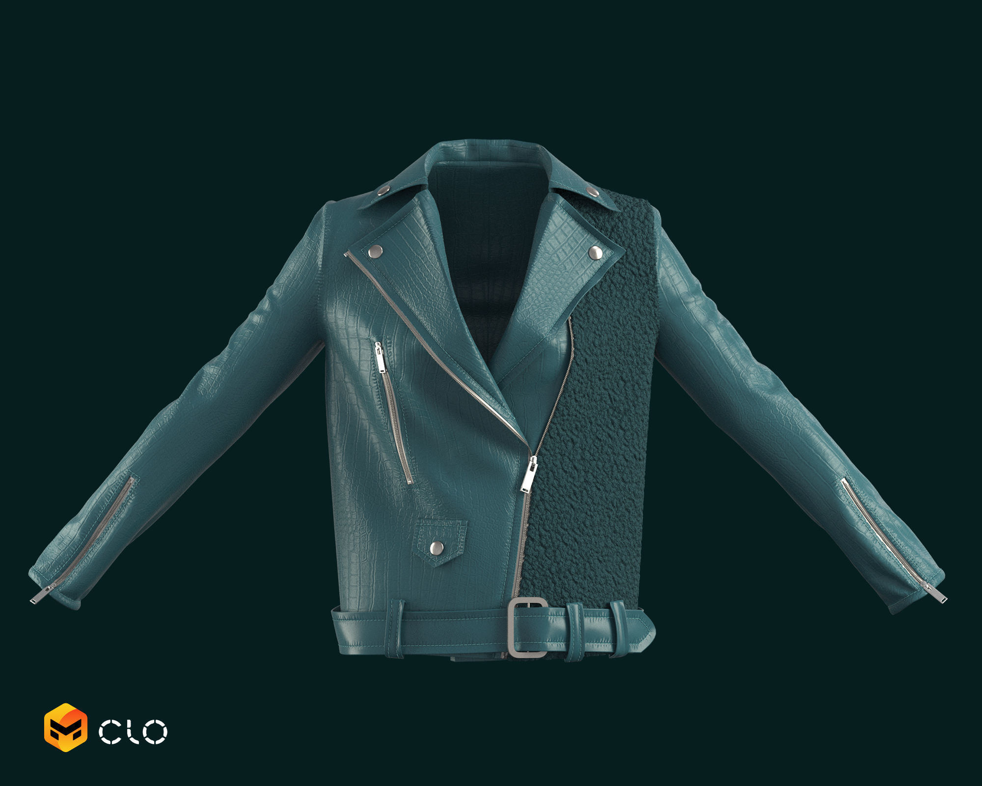female leather jacket free 3D model | CGTrader
