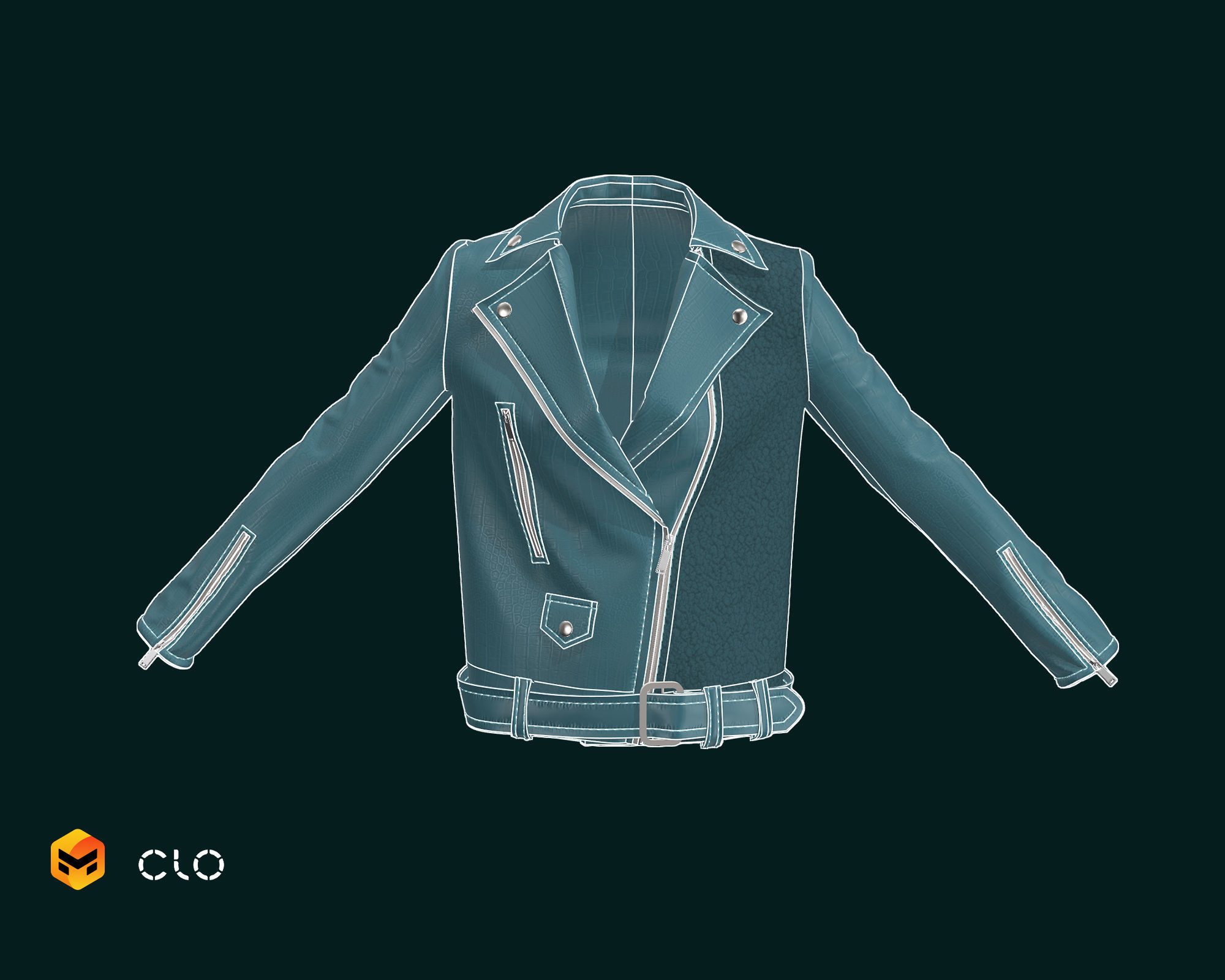 female leather jacket free 3D model | CGTrader