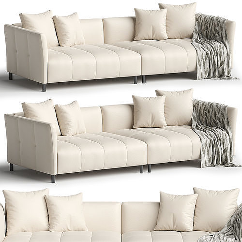 3D model Modern Wood Frame Sofa VR / AR / low-poly | CGTrader