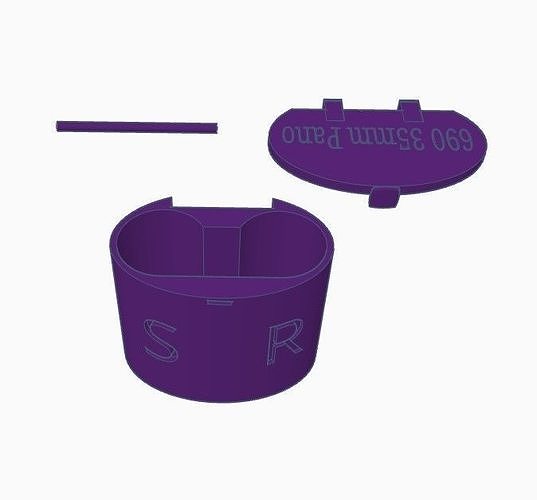 35mm film case for Fujifilm 690 pano and Anti-twist cover 3D model ...
