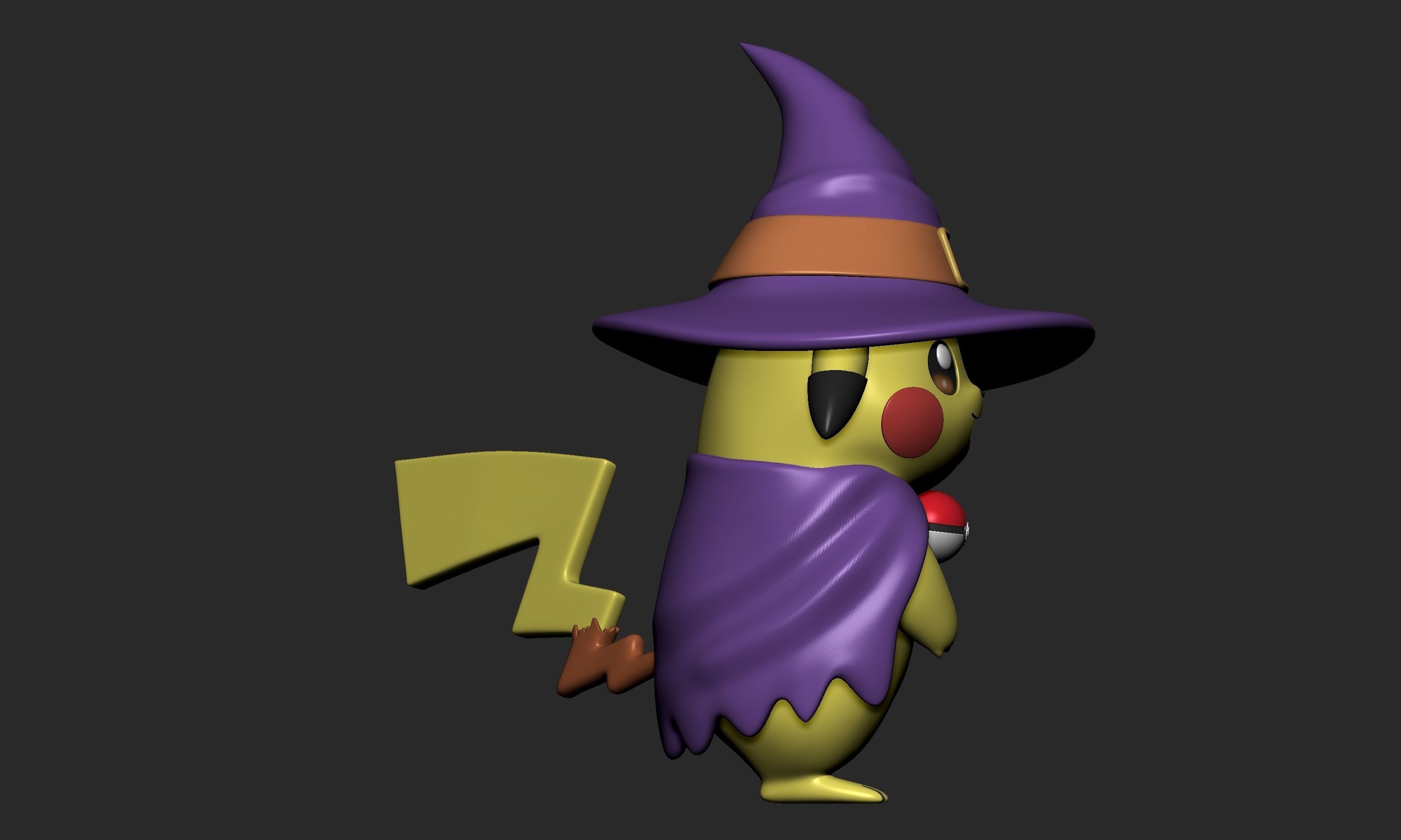 Pokemon - Pikachu Witch Halloween free 3D model 3D printable | CGTrader