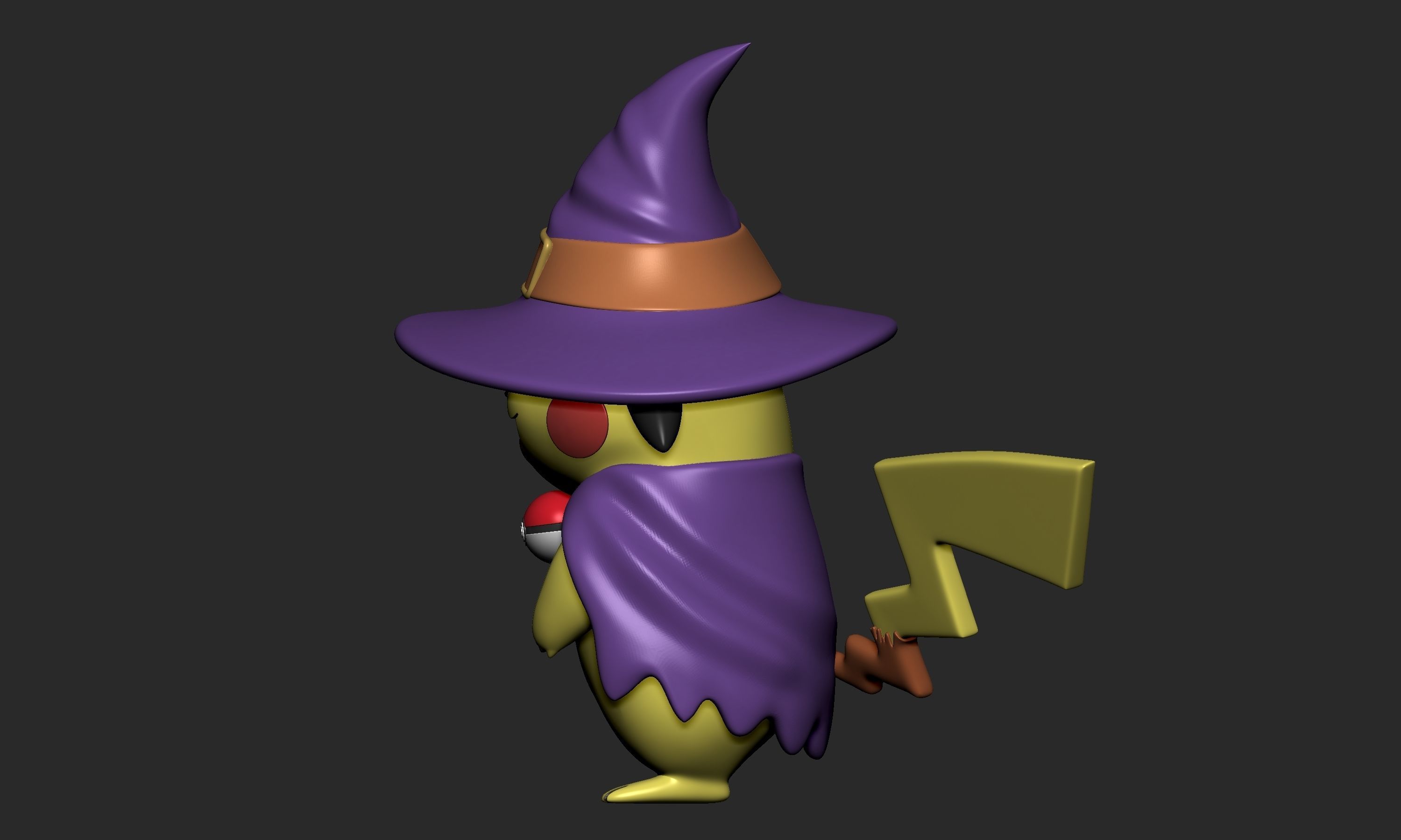 Pokemon - Pikachu Witch Halloween free 3D model 3D printable | CGTrader