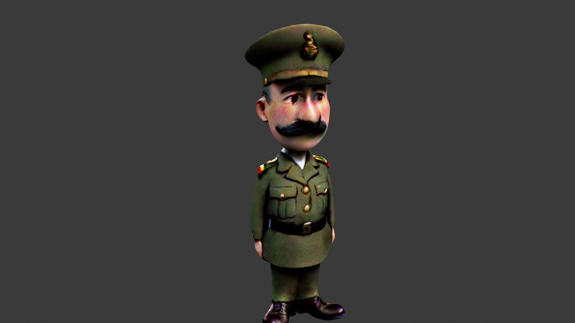 3D model World War II Commander VR / AR / low-poly | CGTrader
