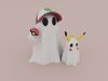 Cute little Boo cosplaying Ash and Pikachu 3D model 3D printable | CGTrader