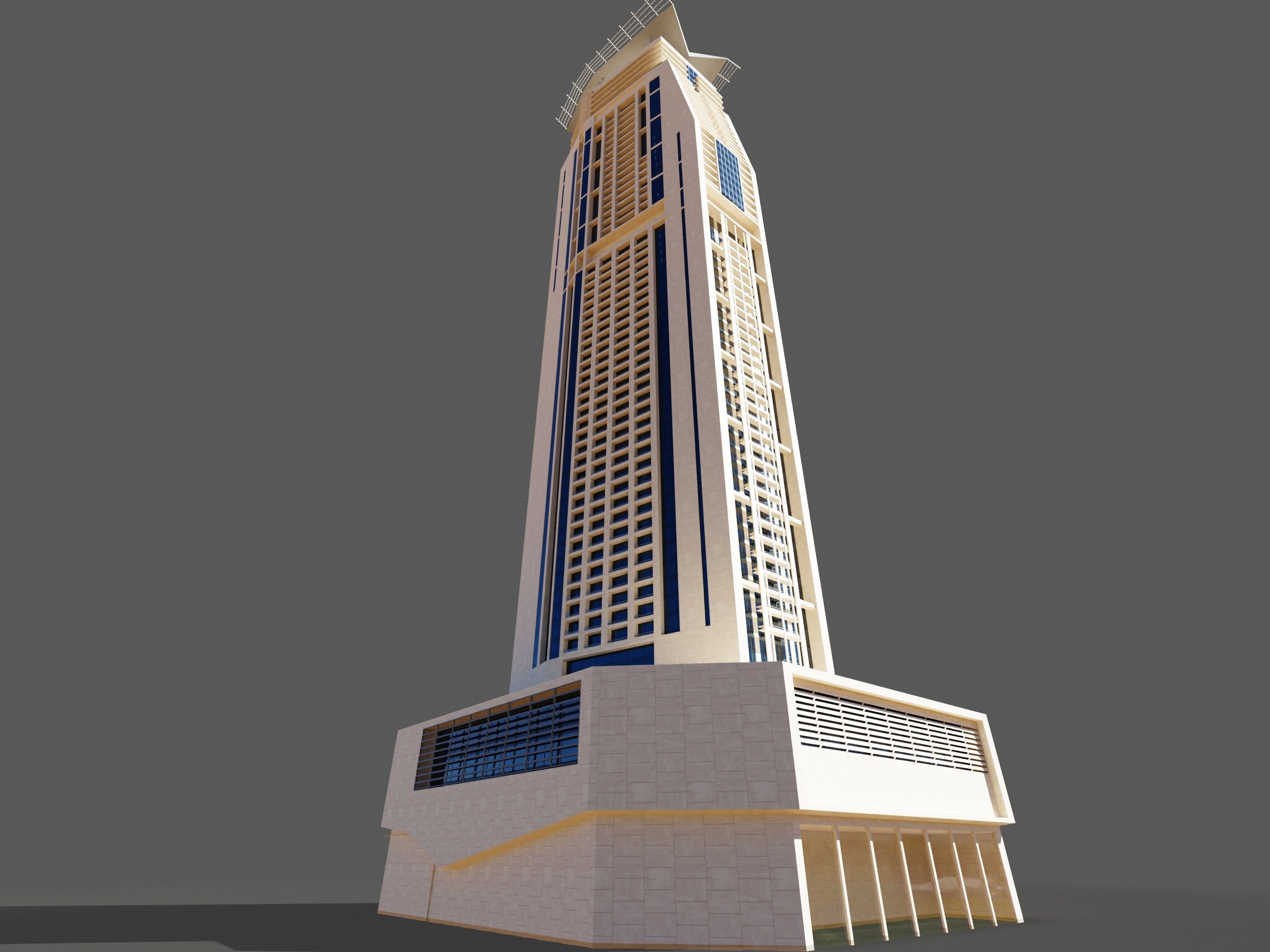 Marina Heights Tower - Dubai marina 3D model | CGTrader