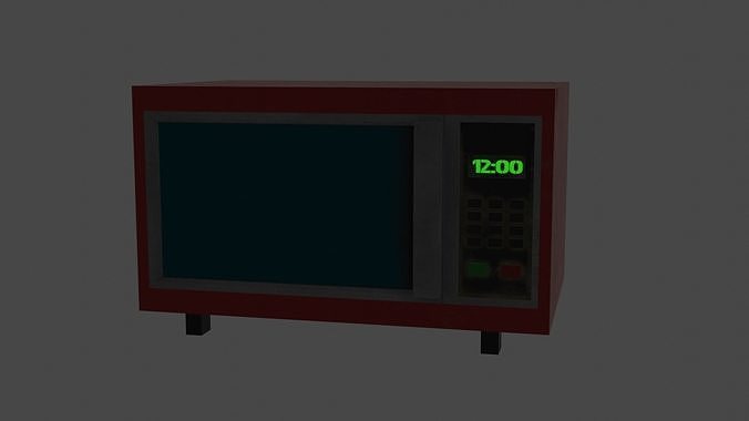 Microwave Low Poly free 3D model | CGTrader