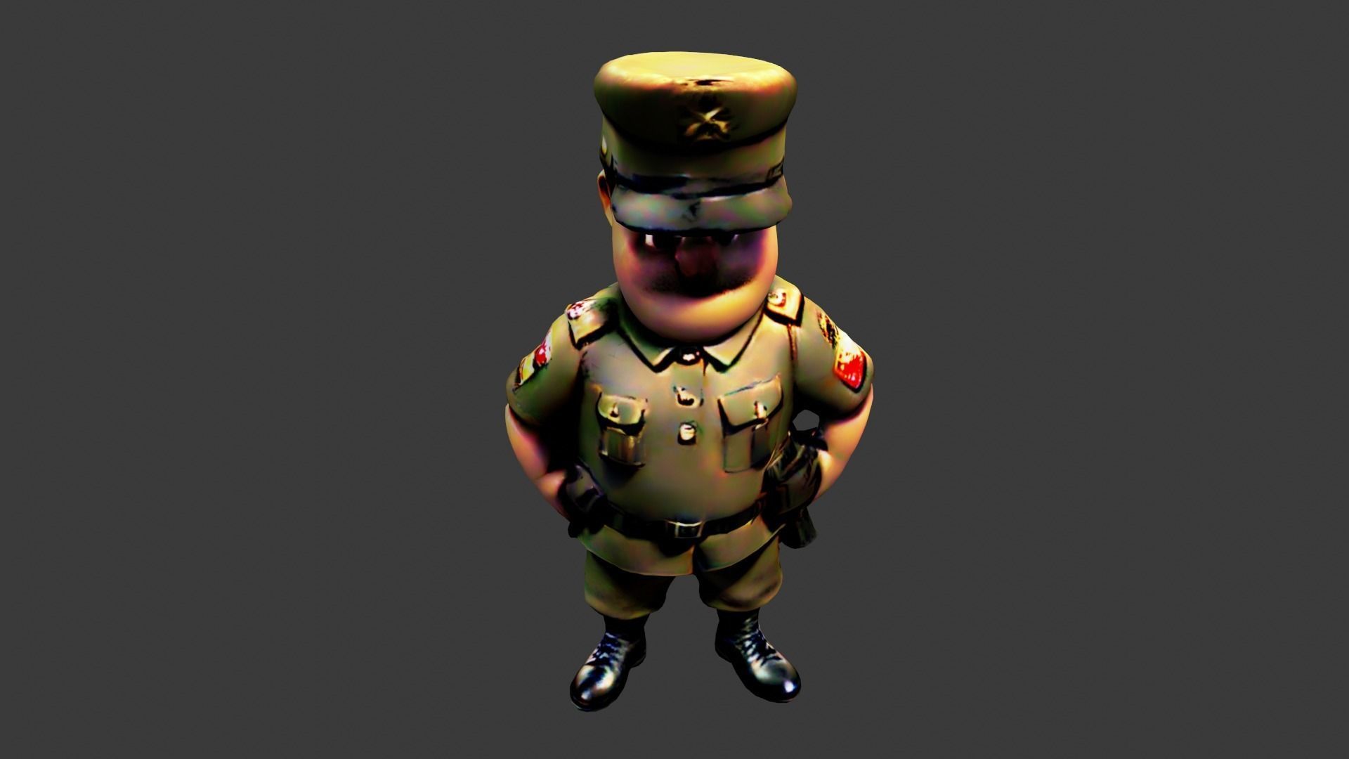3D model World War II Fat Soldier VR / AR / low-poly | CGTrader