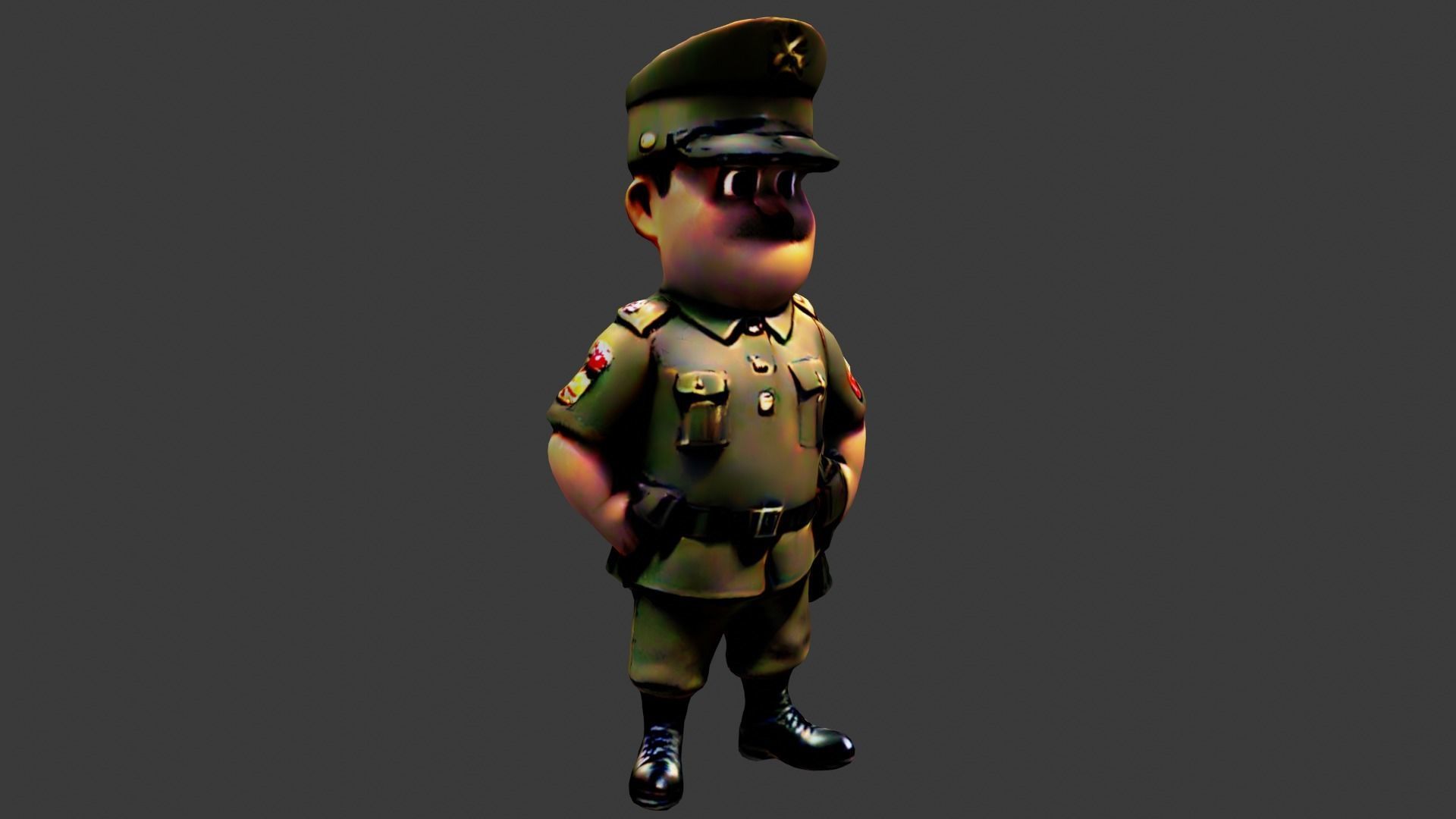 3D model World War II Fat Soldier VR / AR / low-poly | CGTrader