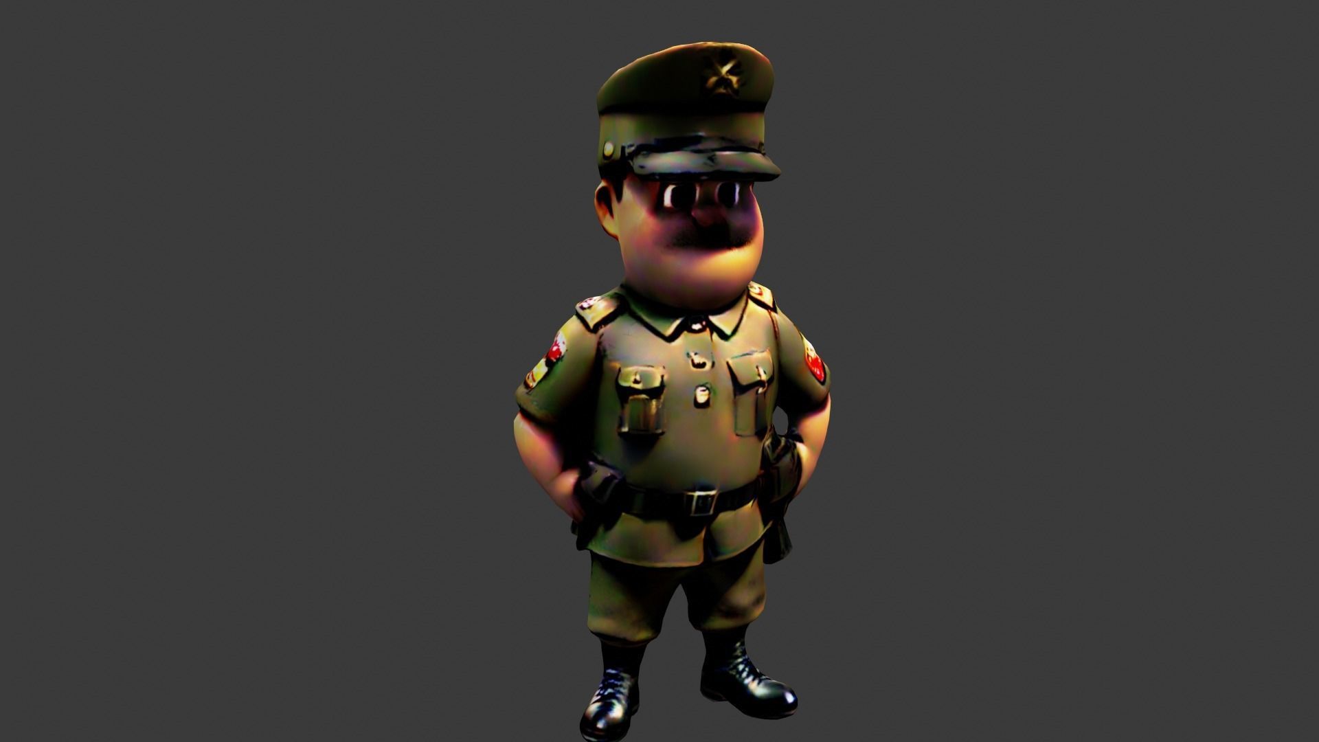 3D model World War II Fat Soldier VR / AR / low-poly | CGTrader