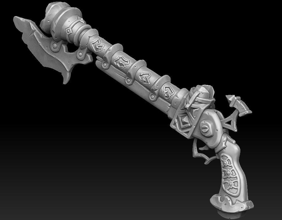 Dwarf musket 3d print 3D model 3D printable | CGTrader