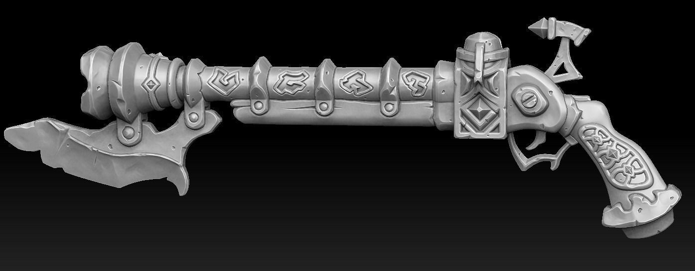 Dwarf musket 3d print 3D model 3D printable | CGTrader