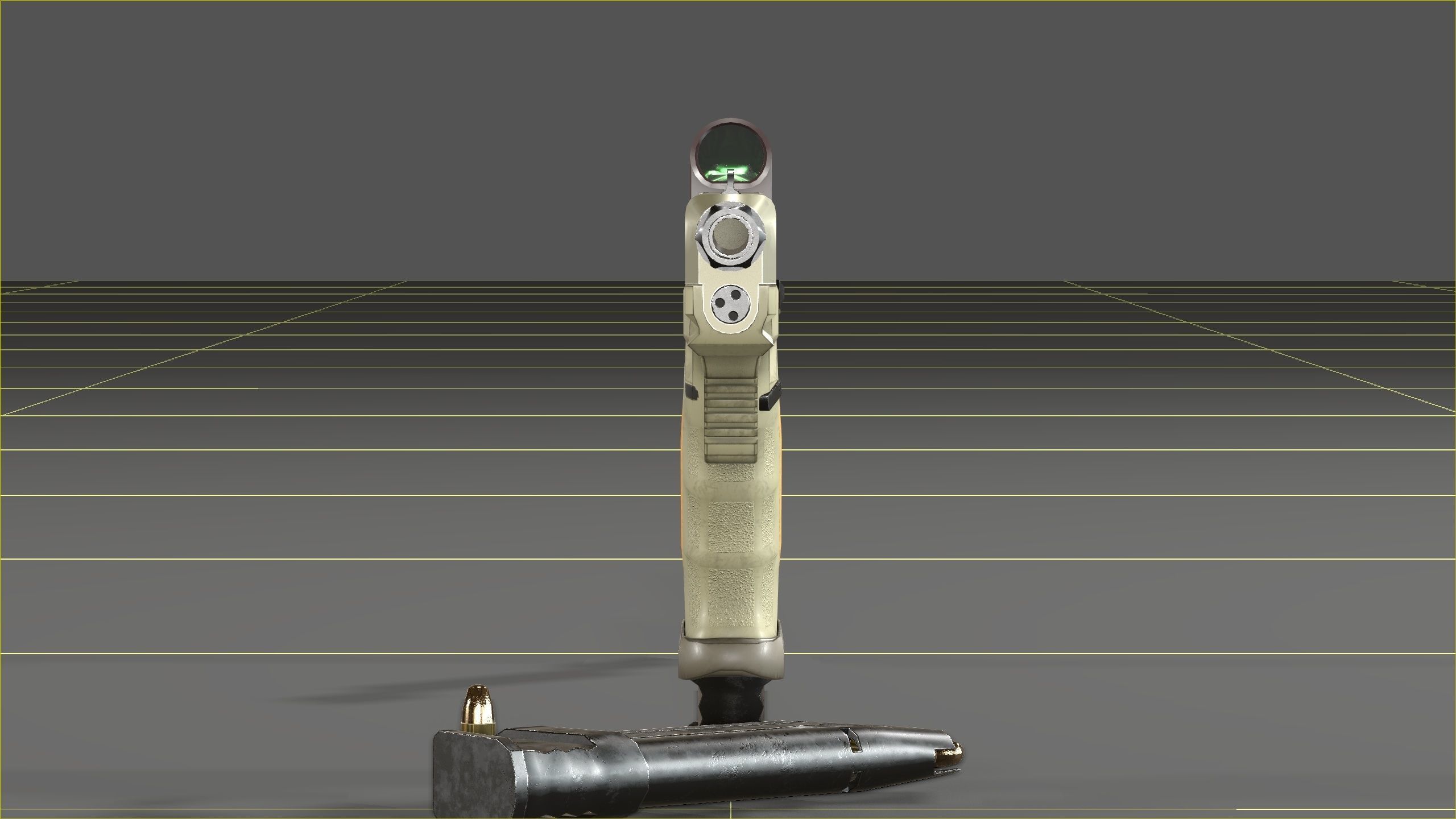 3D model SAR 9mm - Socom with Trijicon SRO Reflex Sight VR / AR / low ...