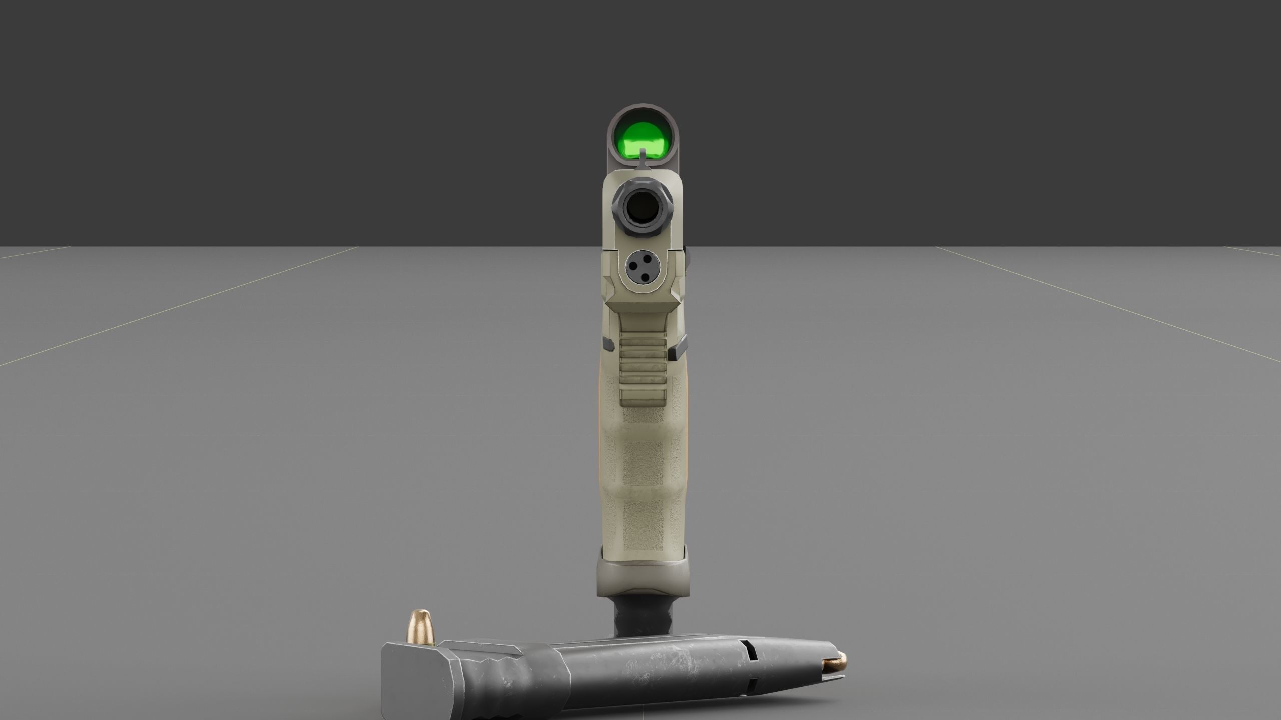 3D model SAR 9mm - Socom with Trijicon SRO Reflex Sight VR / AR / low ...