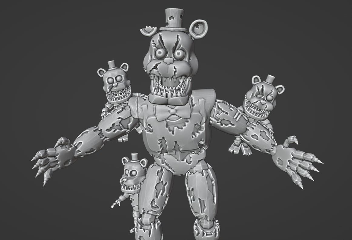 Nightmare freddy 3D model 3D printable | CGTrader