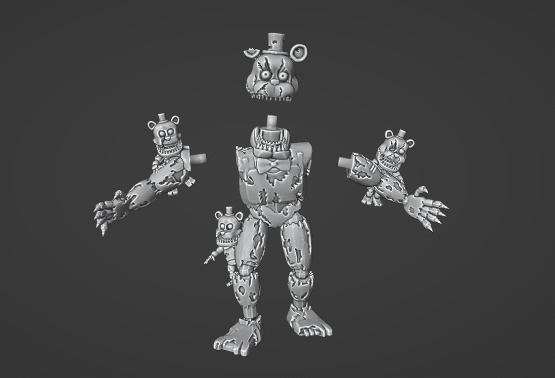 Nightmare freddy 3D model 3D printable | CGTrader