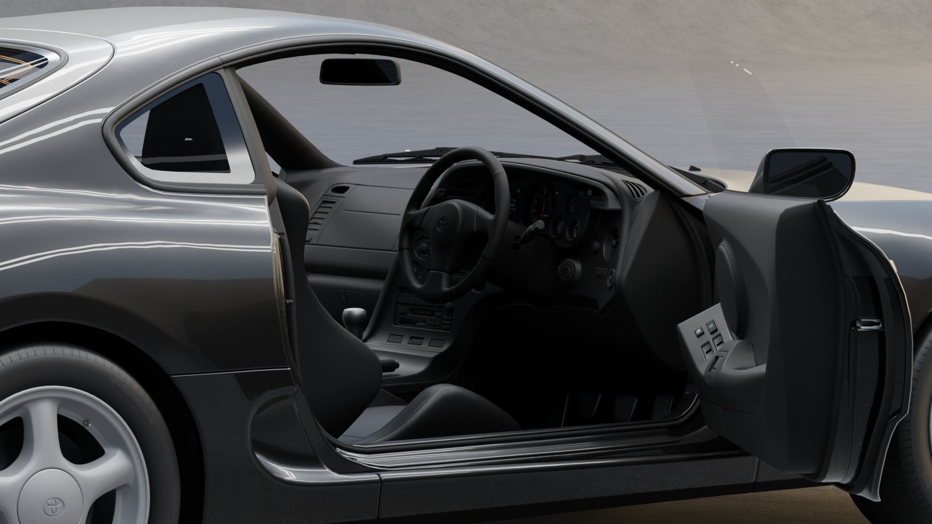 Toyota Supra 3D model animated rigged | CGTrader