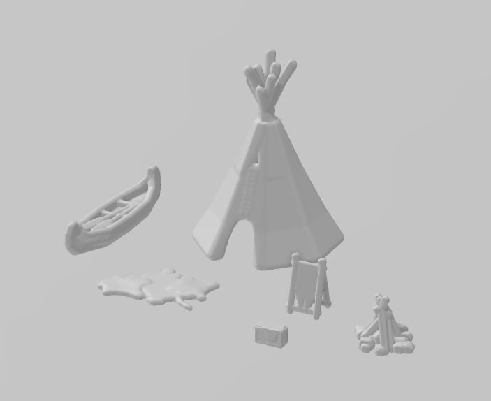 Native American Tribe Accessories by Outland Models 3D Printable 3D ...