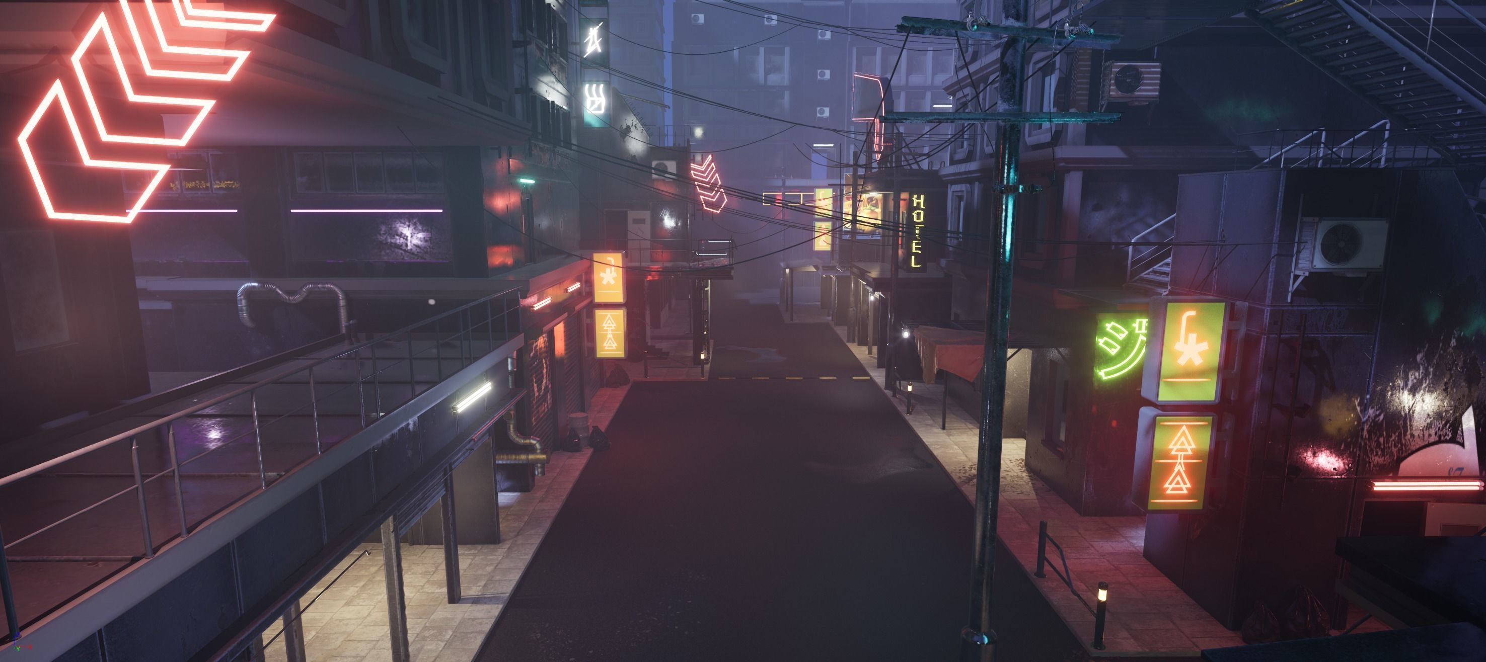 3D model Neon City Cyberpunk for UE5 VR / AR / low-poly | CGTrader