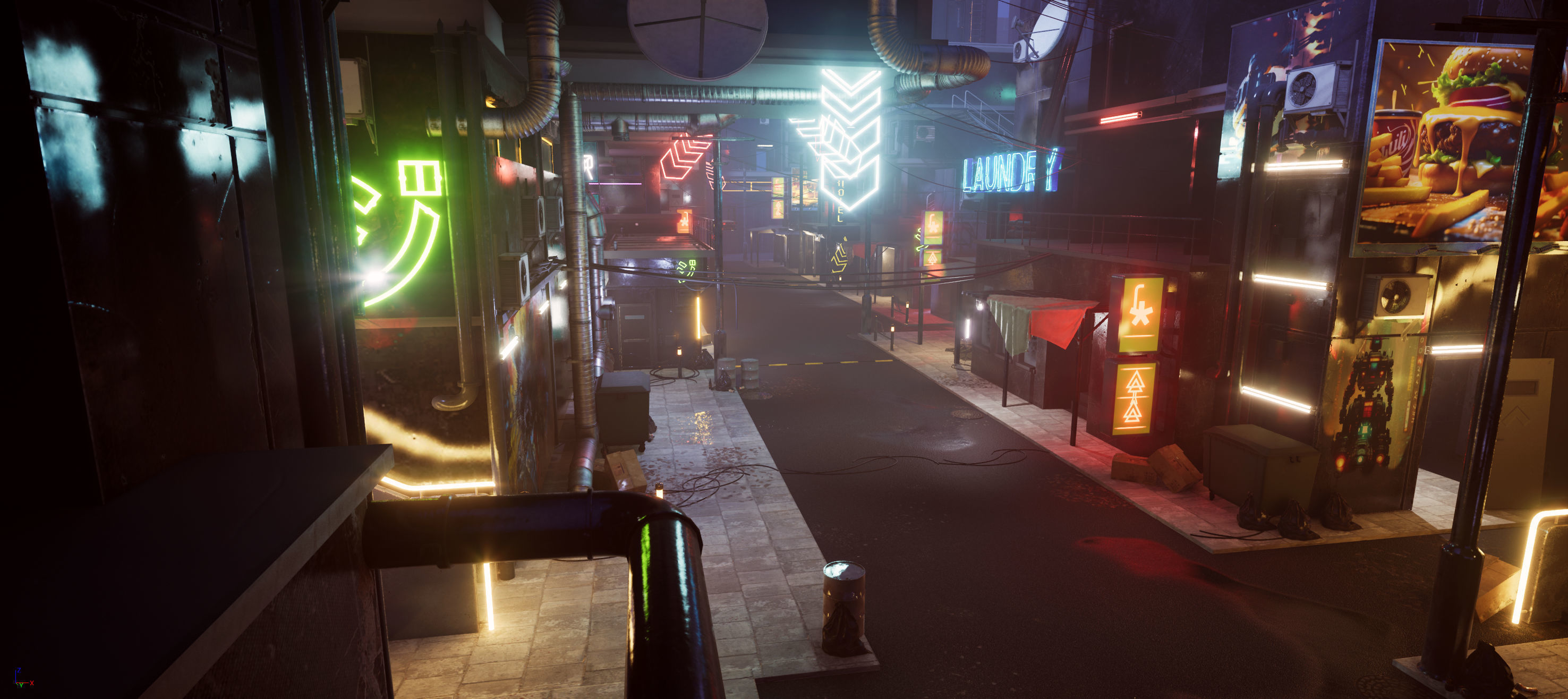 3D model Neon City Cyberpunk for UE5 VR / AR / low-poly | CGTrader
