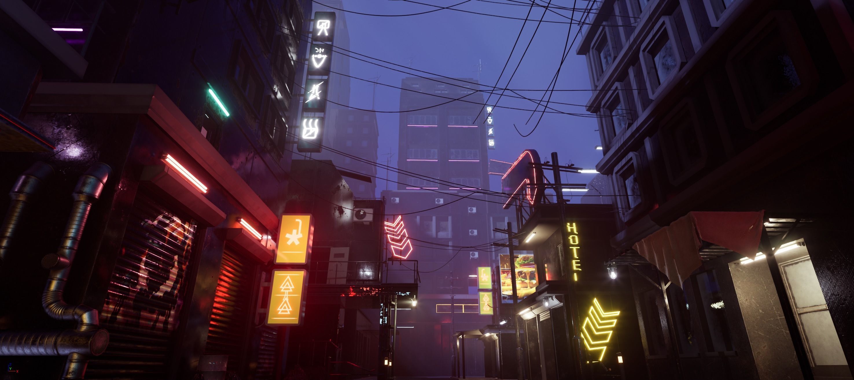 3D model Neon City Cyberpunk for UE5 VR / AR / low-poly | CGTrader