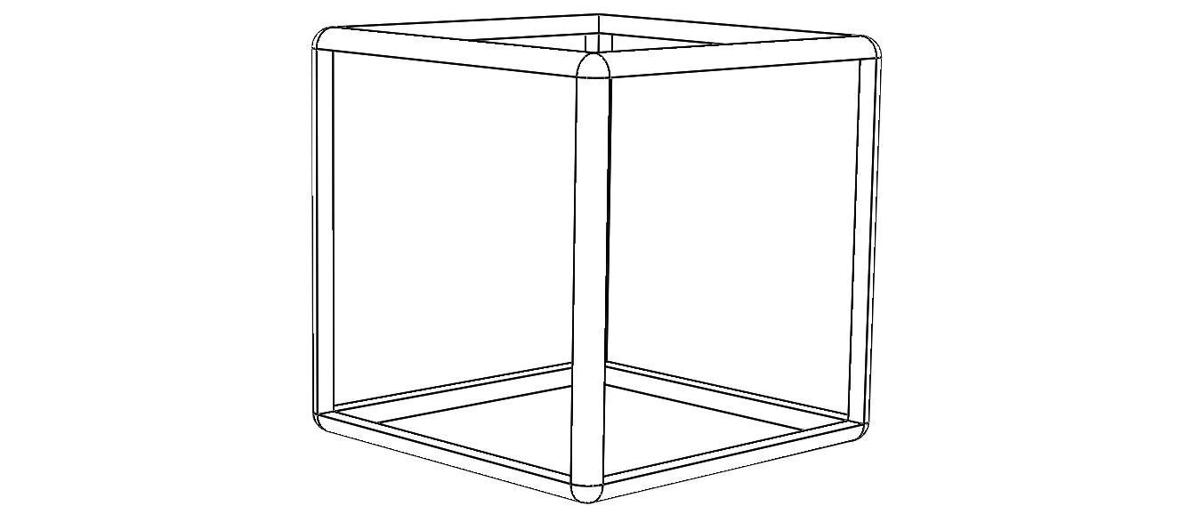 Wireframe Shape Cube free 3D model 3D printable | CGTrader