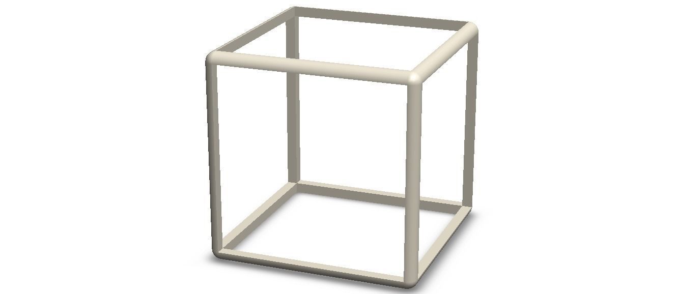 Wireframe Shape Cube free 3D model 3D printable | CGTrader