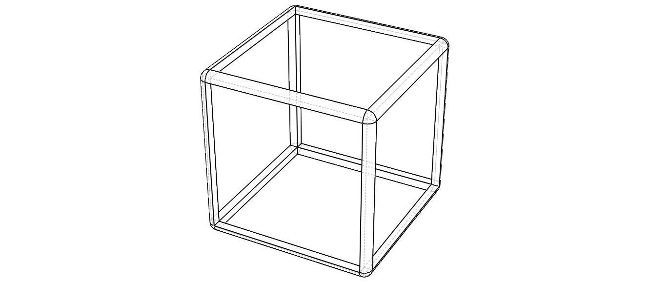 Wireframe Shape Cube free 3D model 3D printable | CGTrader