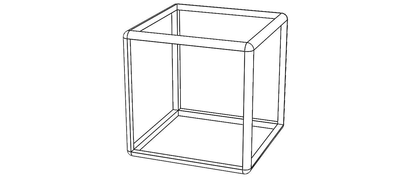 Wireframe Shape Cube free 3D model 3D printable | CGTrader