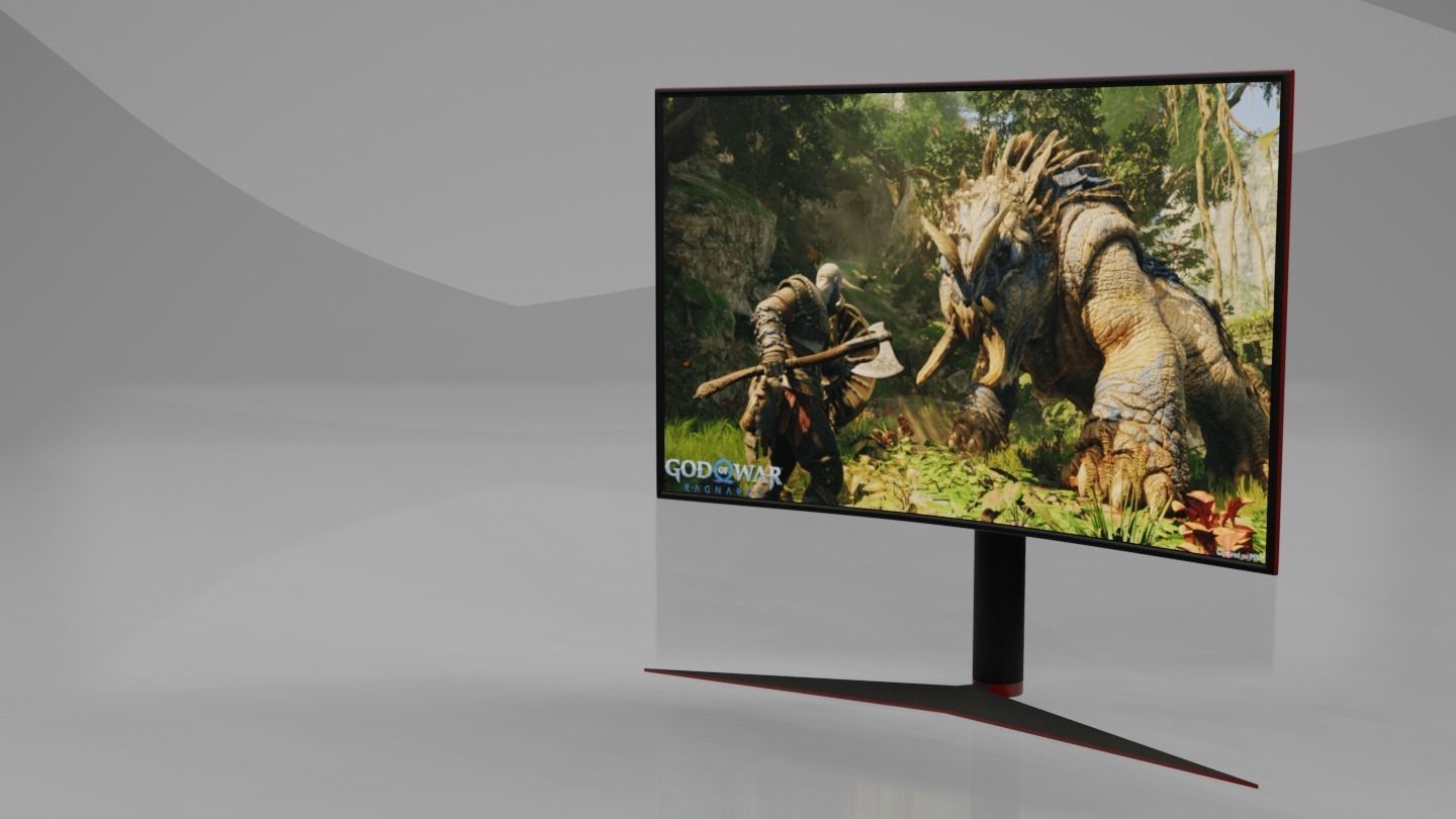3D model Gaming Monitor 3D Asset VR / AR / low-poly rigged animated ...