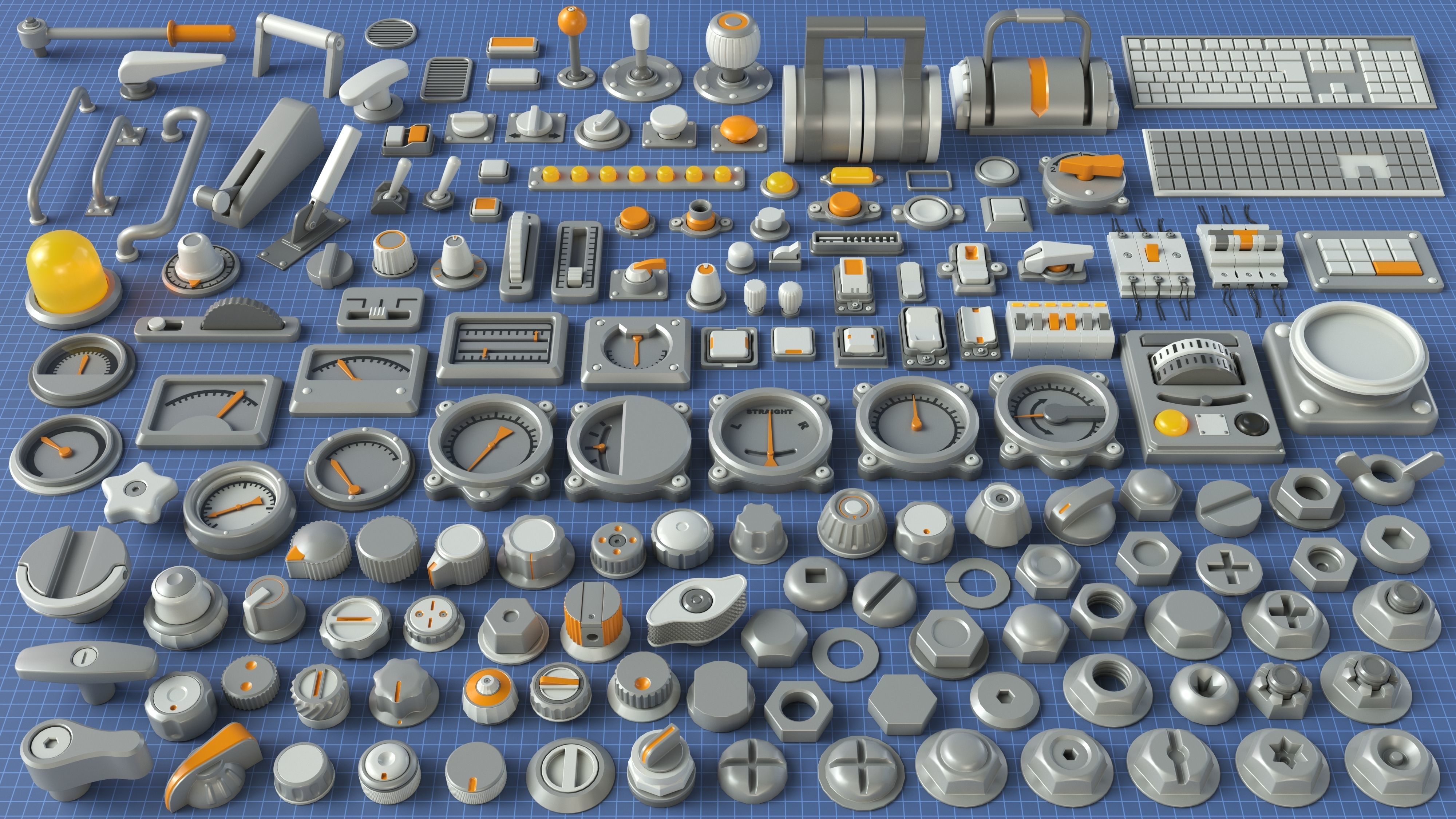 Industrial Kitbash - 9 - 156 pieces 3D model | CGTrader