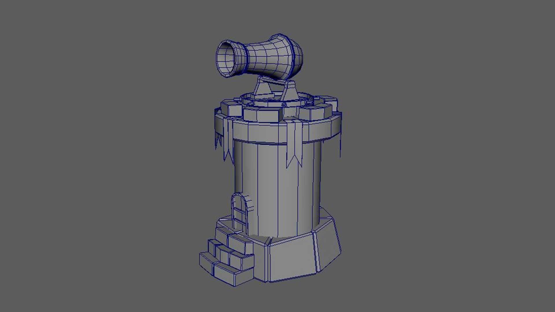 Cannon Tower 3D model | CGTrader