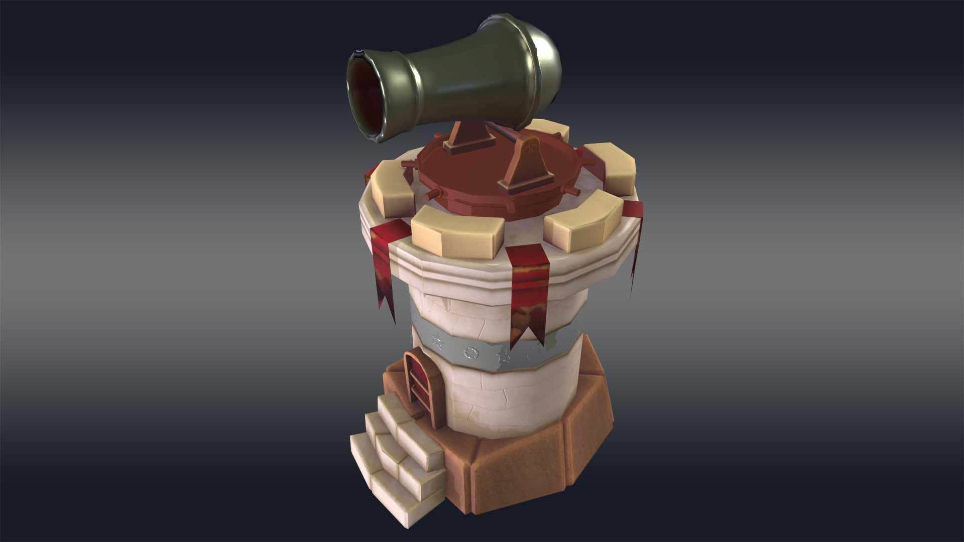 Cannon Tower 3D model | CGTrader