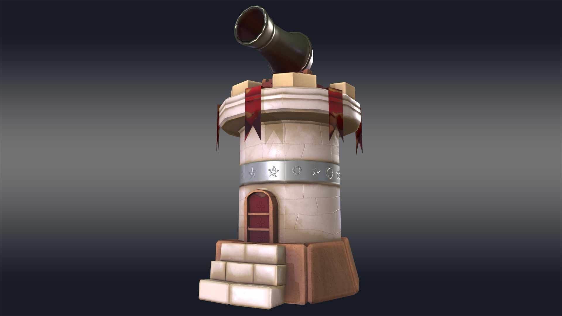 Cannon Tower 3D model | CGTrader