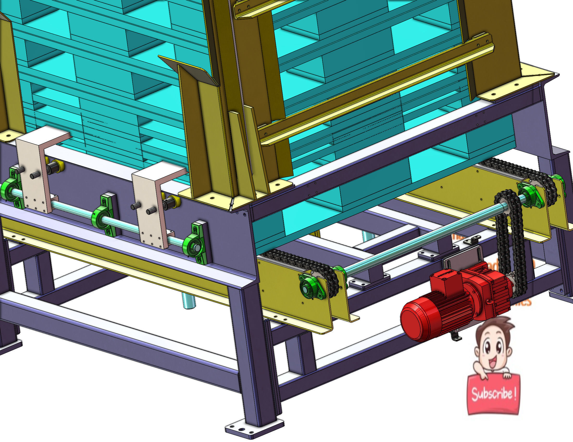 industrial 3D model Pallet sorting machine 3D model | CGTrader